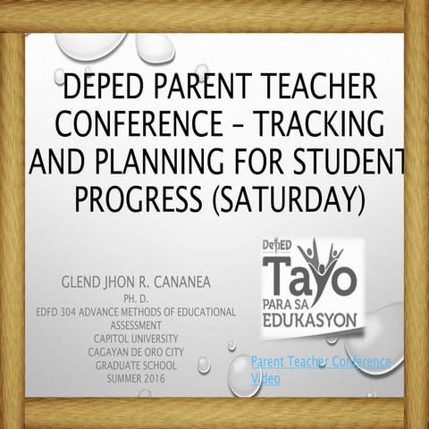 DepEd Parent Teacher Conference-Tracking Planning for Student Progress ...
