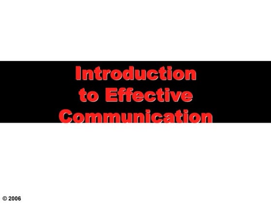 Effective communication-presentation | PPT