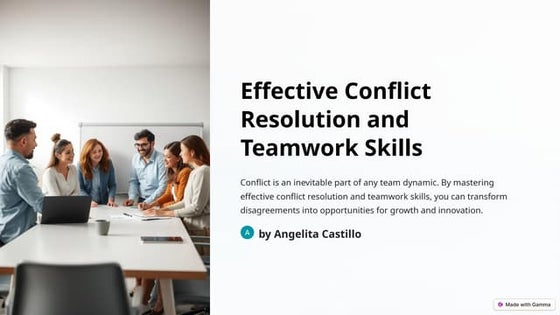 Effective Conflict Resolution at Work | Conflict Resolution Techniques | PPT