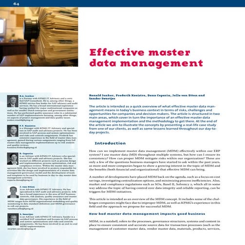 Effective master data management | PDF | Databases | Computer Software ...