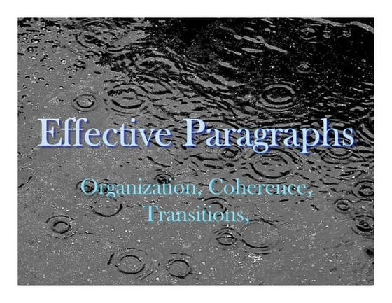 Effective Paragraphs | PDF | Education