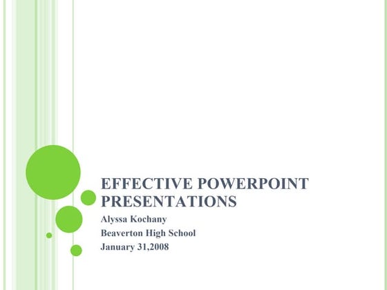 Effective Power Point Presentation | PPT