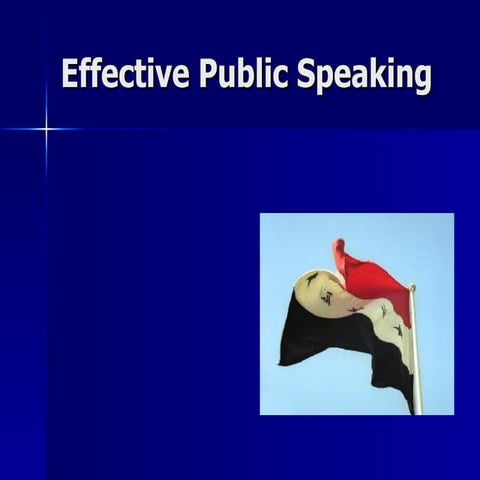 Effective Public Speaking | PPT