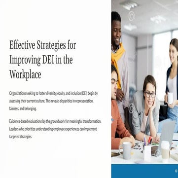 Effective Strategies for Improving DEI in the Workplace | PPT