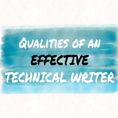 Effective technical-writer | PPTX