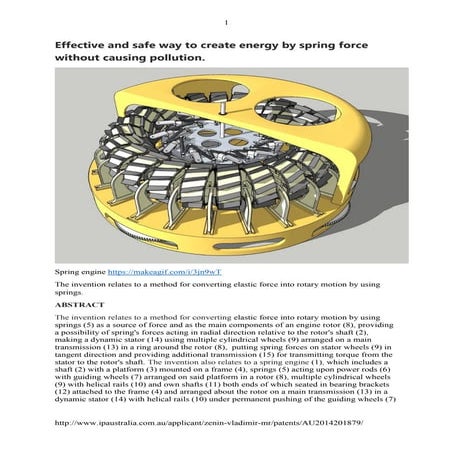 Effective and safe way to create energy by spring force without causing ...