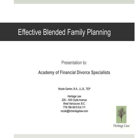 Effective Blended Family Planning | PPTX