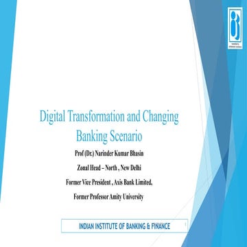 Effective Branch Management Session 1 Changing Contours of Banking ...