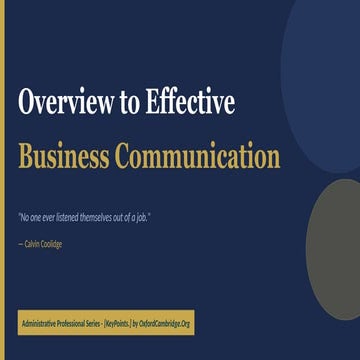 Mastering Effective Business Communication for Administrative ...