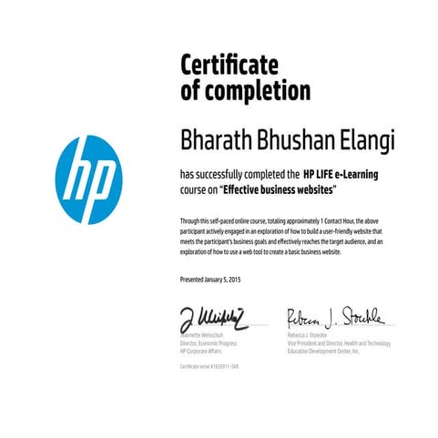 Effective business website certification | PPT