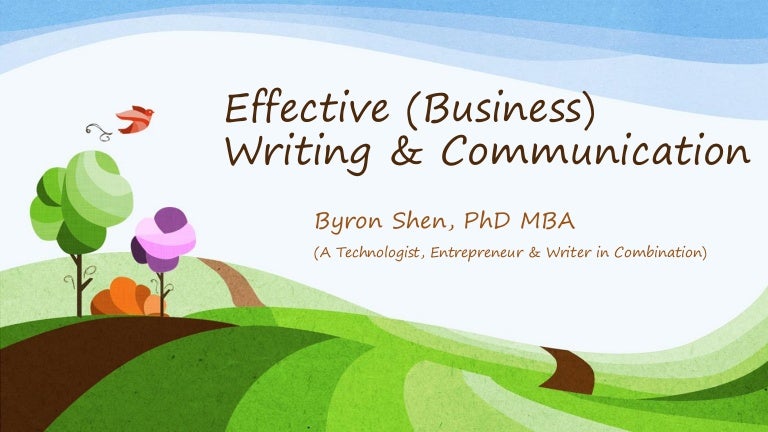Effective (Business) Writing & Communication