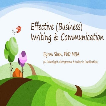 Effective (Business) Writing & Communication | PPT