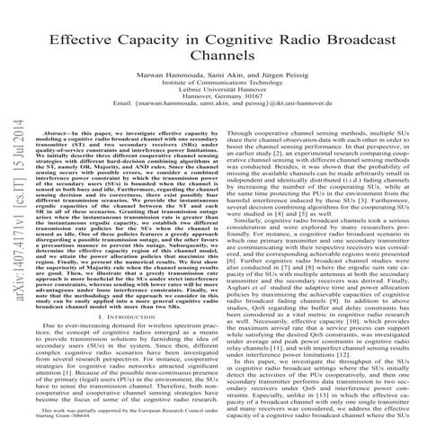 Effective capacity in cognitive radio broadcast channels | PDF