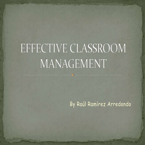 Effective classroom management | PPT