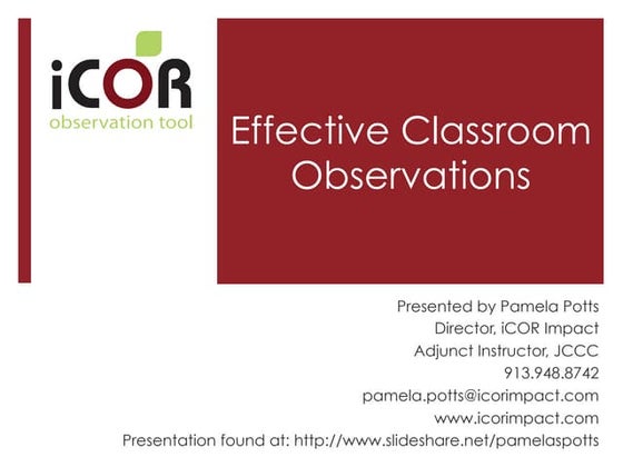 classroom observation | PPT