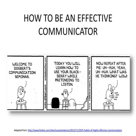 How to be an effective communicator | PPTX