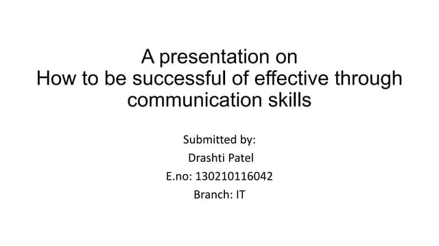 6.essentials Of Effective Communication