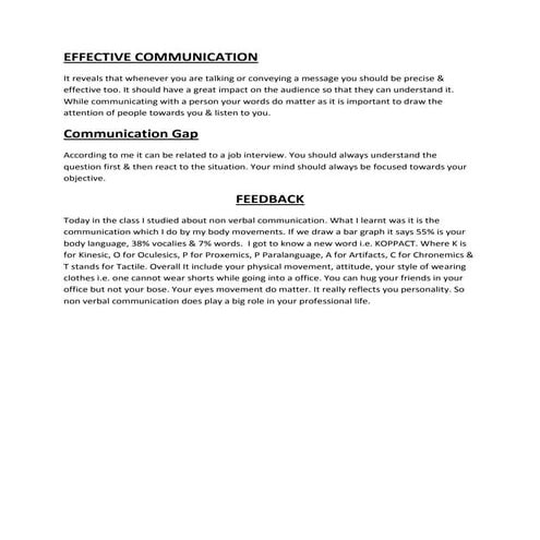 Effective Communication | DOCX