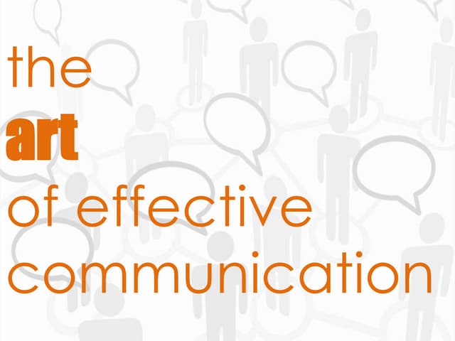 The Art Of Communication | PPT