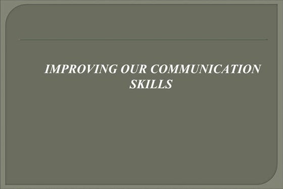 Effective Communication Skills | PPT