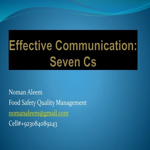 Effective communication 7cs | PPTX