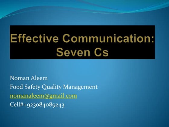 7 Principles of Communications | PPT