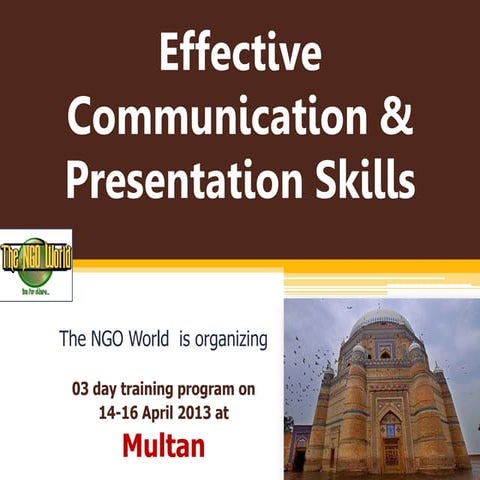 Effective communication and presentation skills[1] | PPT