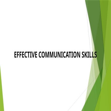 EFFECTIVE COMMUNICATION SKILLS.pptx for marketing | PPT