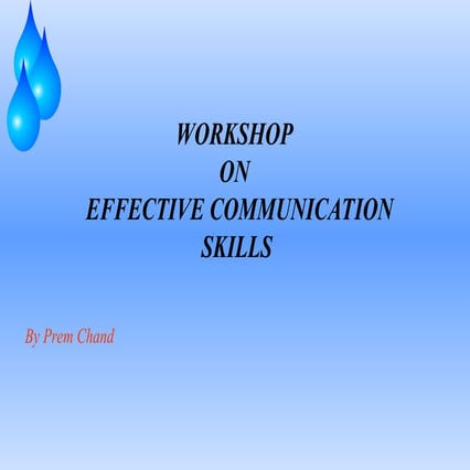 Developing Effective Communication Skill | PPT
