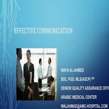 Effective communication skills presentation 1 amc | PPT