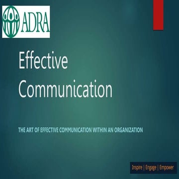 The Art of Effective Communication within an organization | PPT