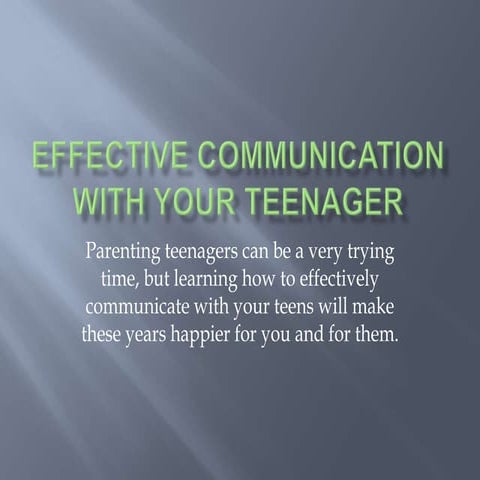 Effective communication slideshare | PPTX