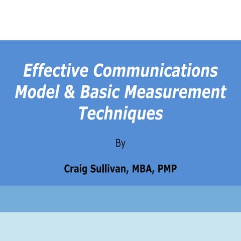 Effective Communications Model | PPTX