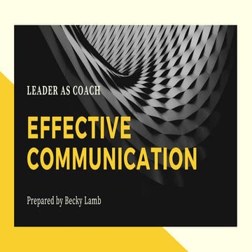 Effective communication training | PPTX