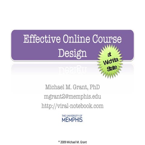 Effective Online Course Design | PPT