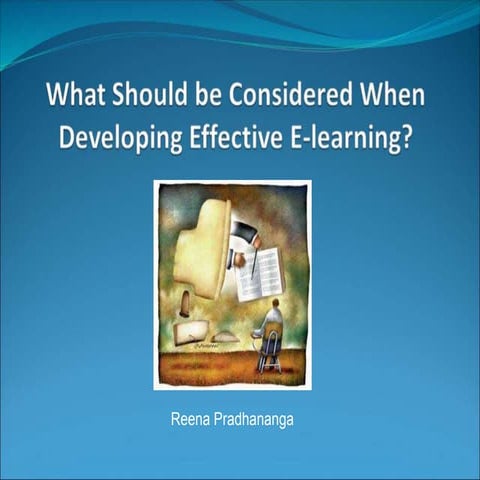 Effective e learning final | PPTX
