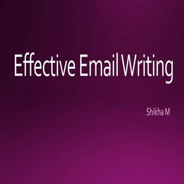 Effective email writing | PPT