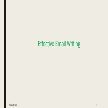 Effective email writing ppt | PPT