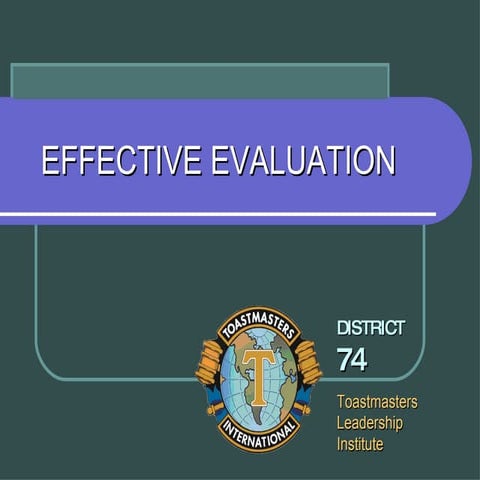 Effective Evaluation | PPT