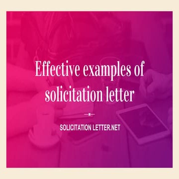 Effective Examples Of Solicitation Letter | PPTX