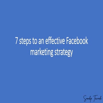 Effective Facebook Marketing Strategy | PPT