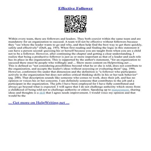 Effective Follower | PDF
