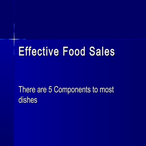Effective food sales | PPT