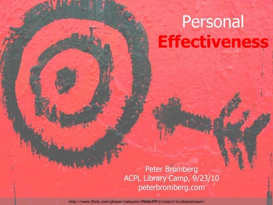Personal effectiveness presentation | PPT