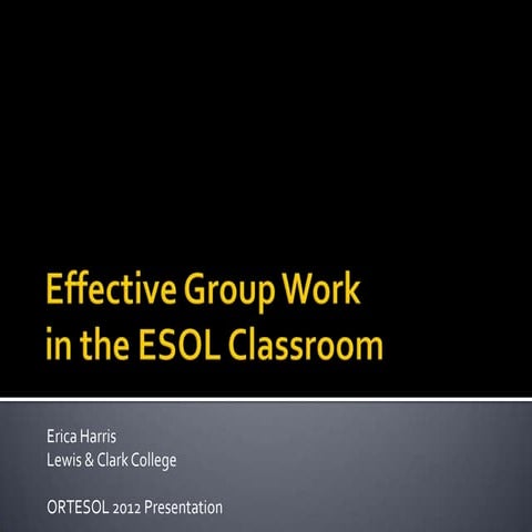 Effective group work | PPTX