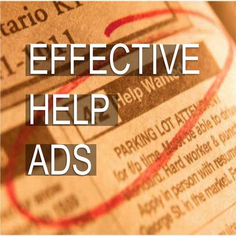 Effective help wanted ads | PPT