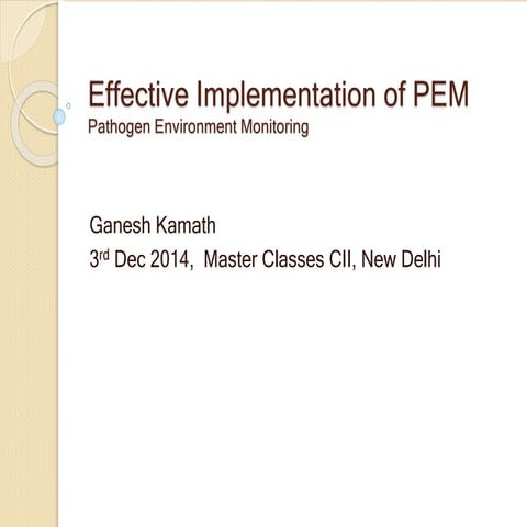 Effective implementation of pem | PPTX