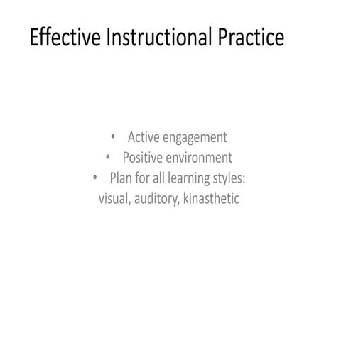 Effective Instructional Practice | PPT