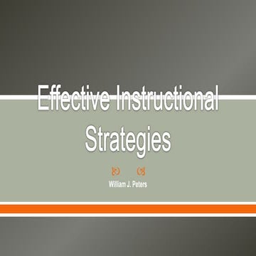 Effective Instructional Strategies | PPTX