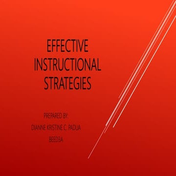 Effective Instructional Strategies | PPTX